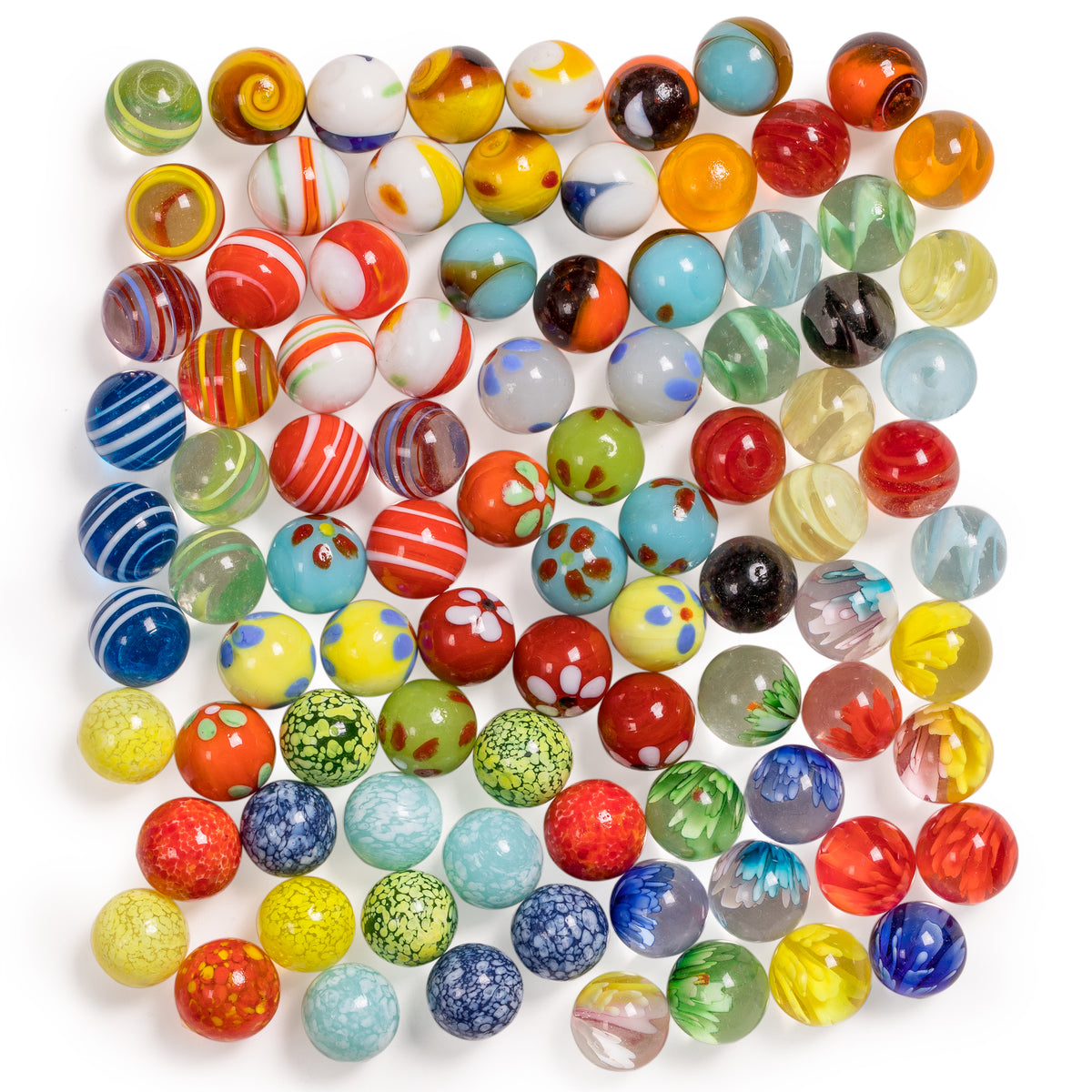Collector's Series Assorted Marbles Set in Tin Box, "Multi Galactic ...