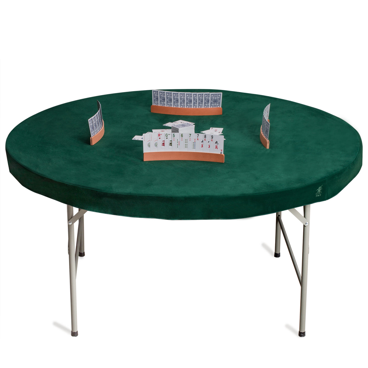 Professional Grade Green Round Table Cover for Card Games, Mahjong, Bo ...