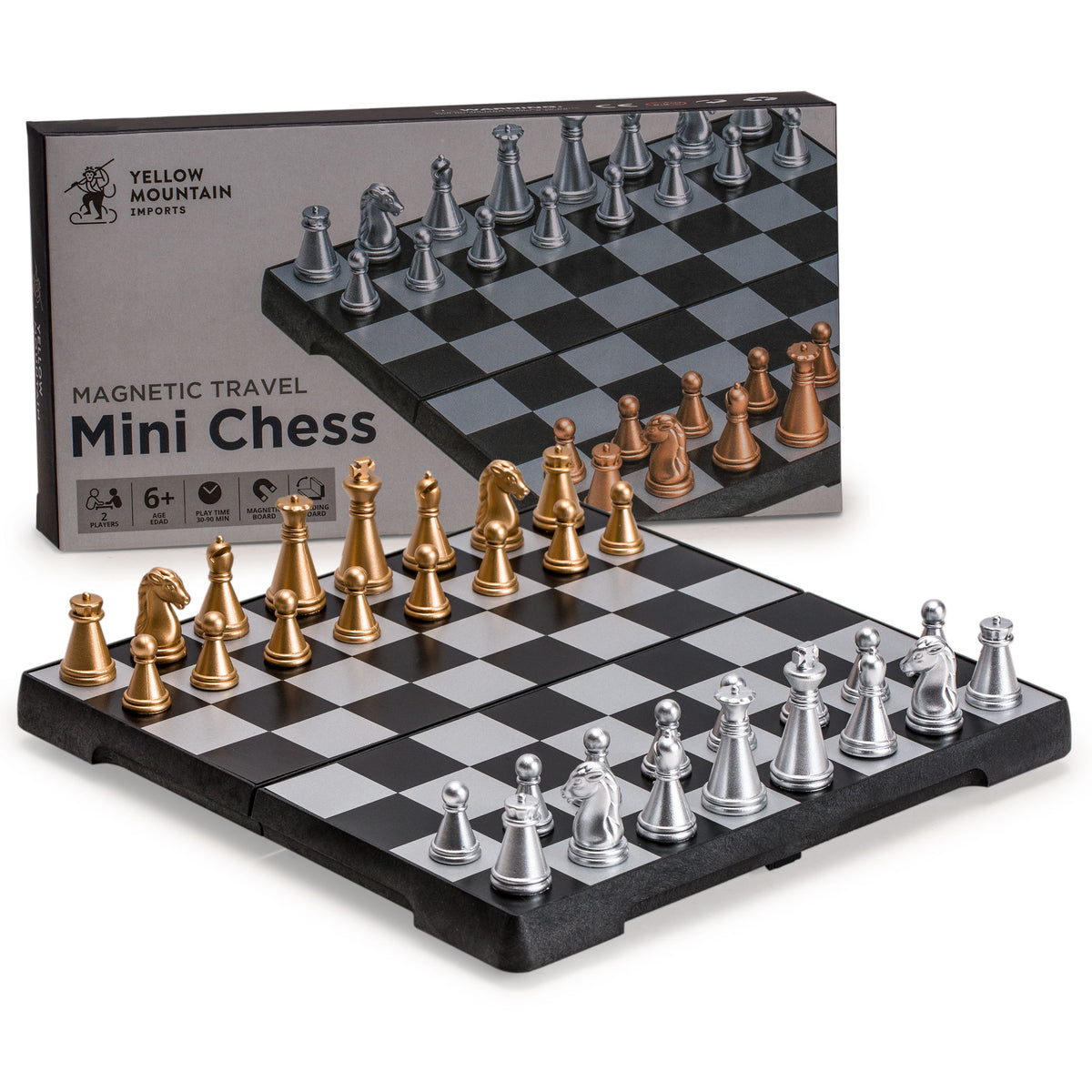Travel Magnetic Chess Mini-Set (6.3 Inches) - Compact Folding Board Ga ...