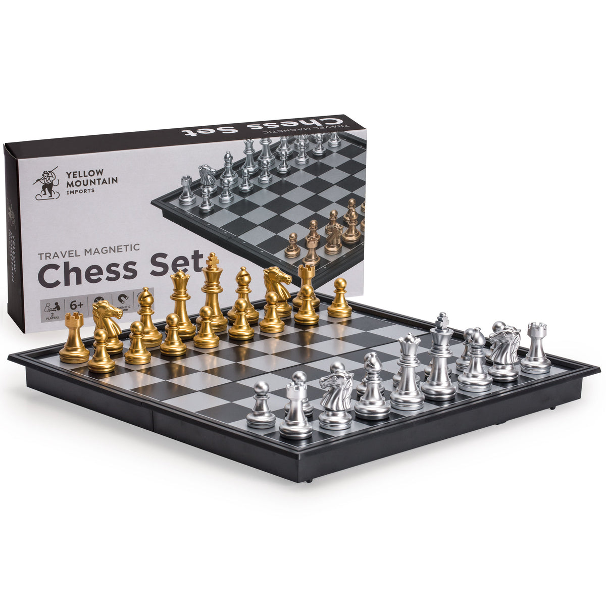 Travel Magnetic Chess Set (9.8") - Folding and Portable Board Game ...